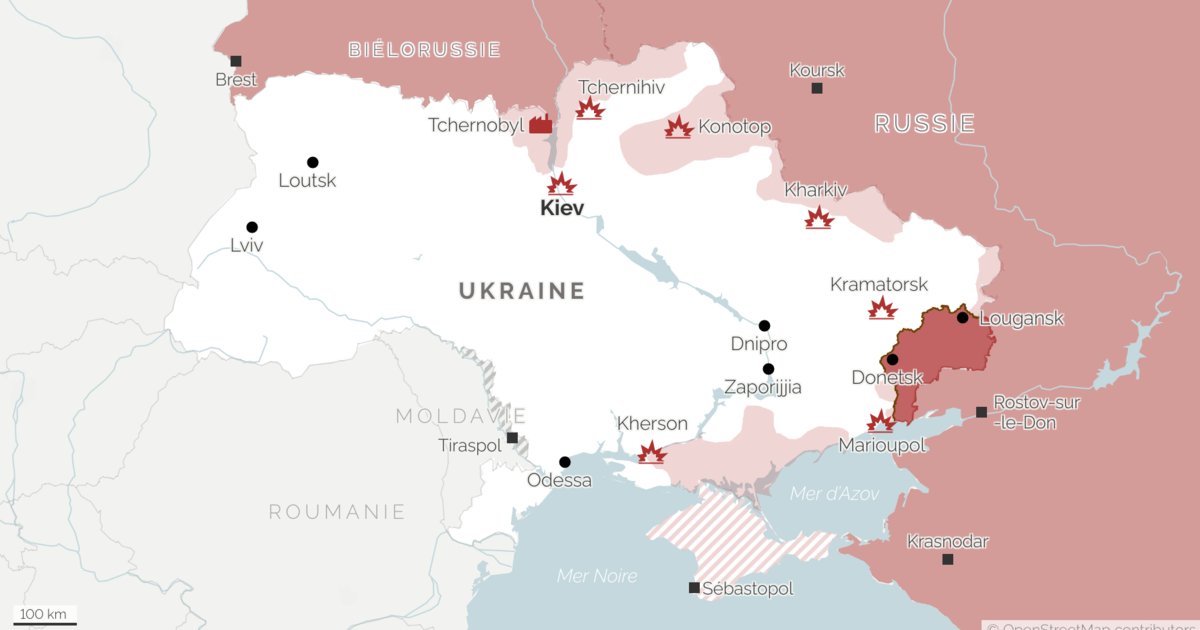 The war in Ukraine is illustrated in eight maps